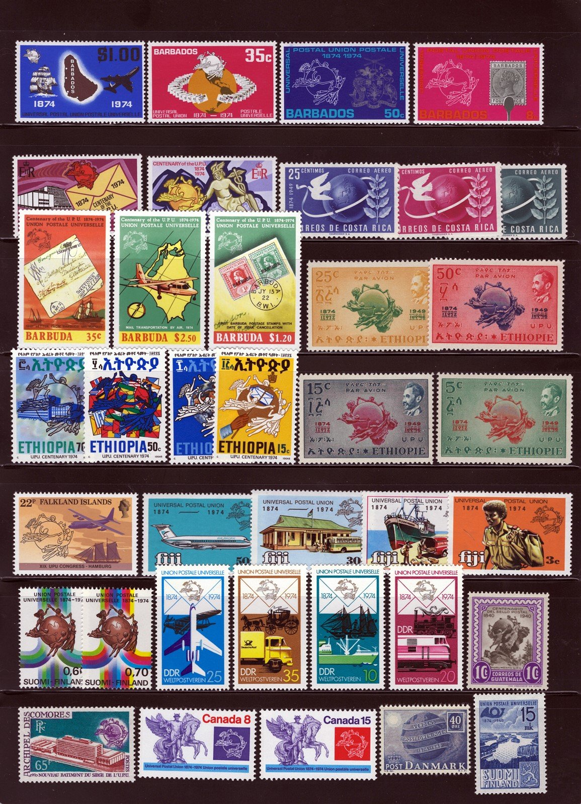 Universal Postal Union (UPU) Mint Topical Stamp Collection ZAYIX 0525L ...