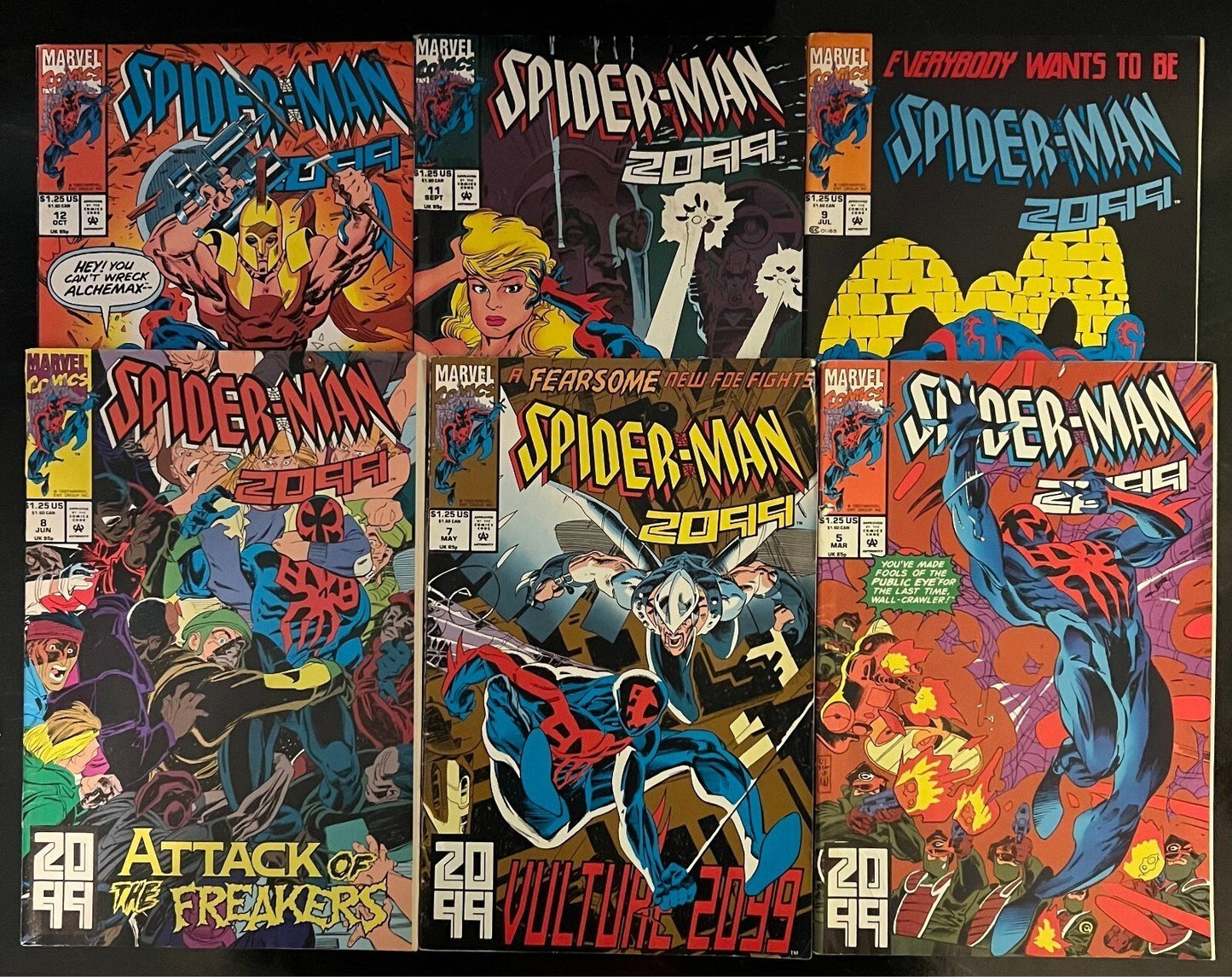 Spider-Man 2099 #5, 7, 8, 9, 11, 12 1993 Marvel Comics Zayix Comics ...